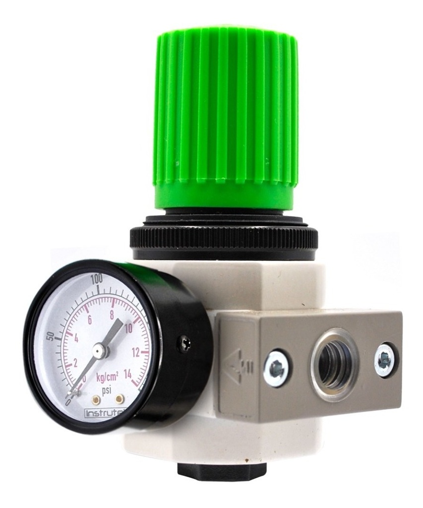 Regulador De Presión Neumático 1/4 200 Psi Con Manómetro | Instrutek